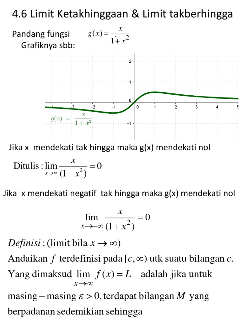 4.6 Limit Ketakhinggaan Limit Takhingga | PDF