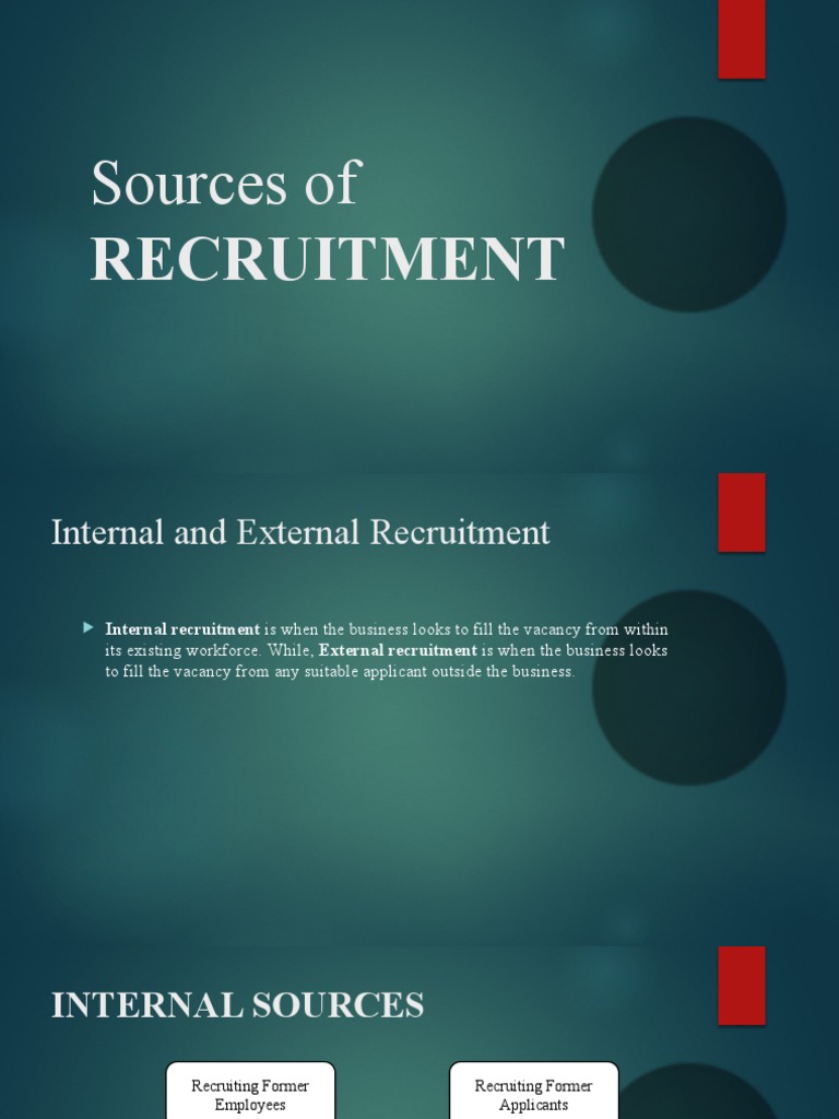 Sources of RECRUITMENT | PDF