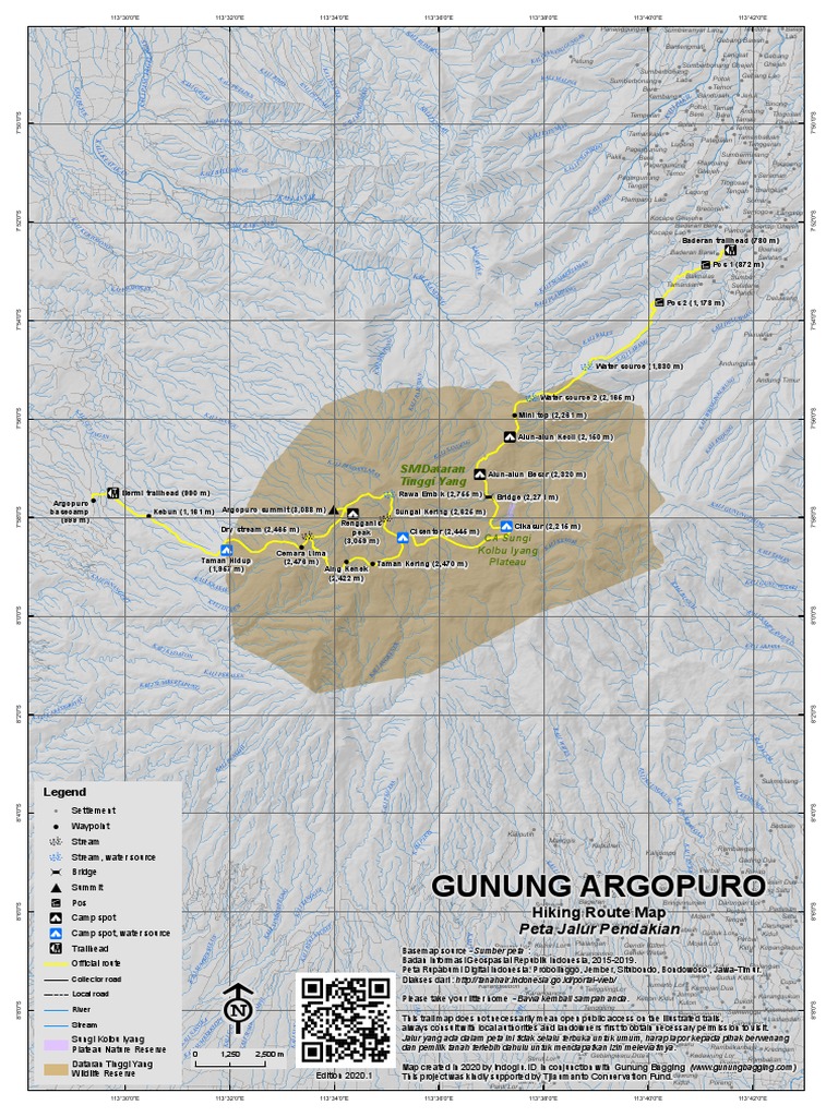 Peta Jalur Pendakian Gunung Argopuro | PDF
