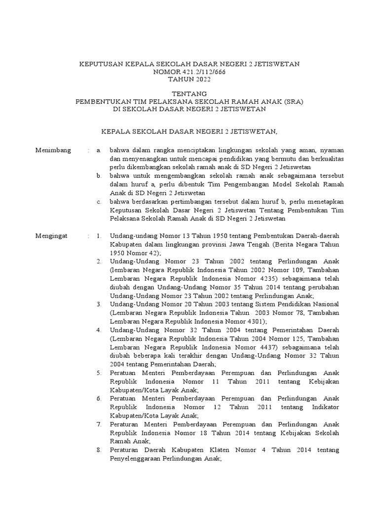 Sekolah Ramah Anak 2023 | PDF | Kesehatan Holistik