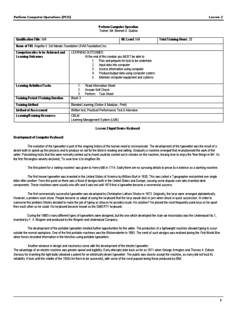 Lesson 2 PCO Input Device Keyboard-MIDTERM | PDF | Computer Keyboard ... Lesson 2 PCO Input Device Keyboard-MIDTERM | PDF | Computer Keyboard ...