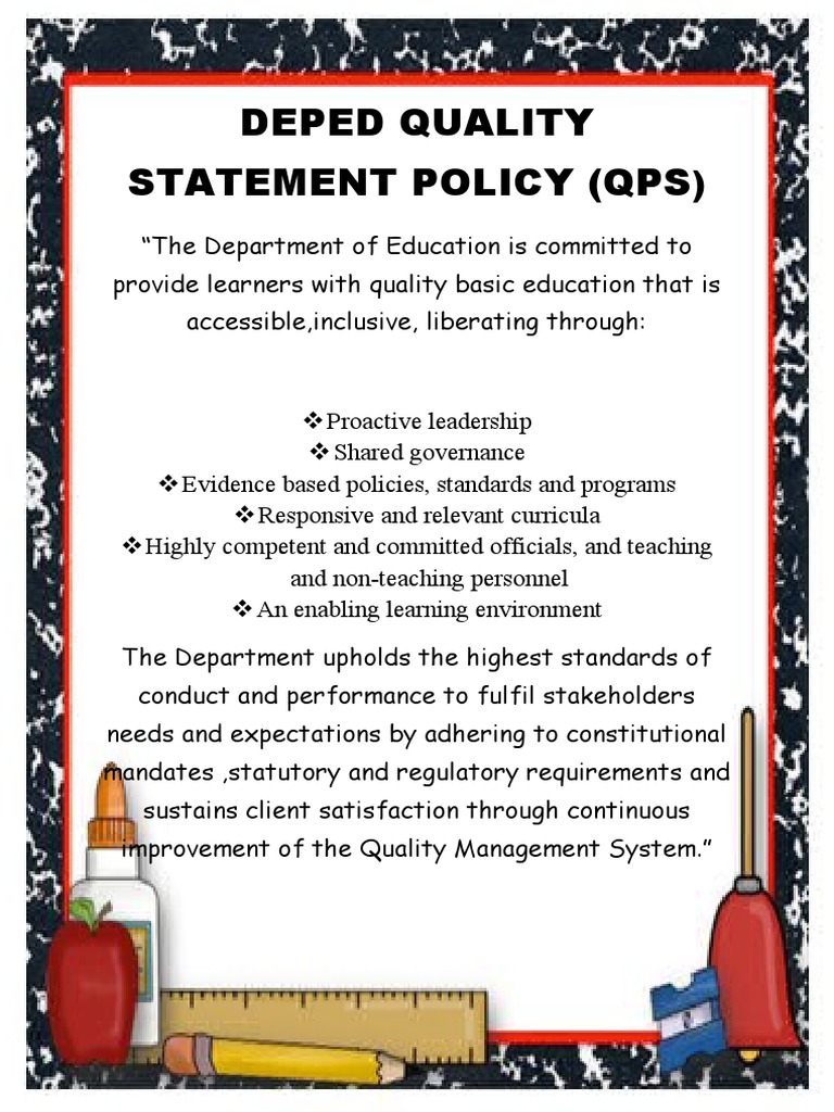 Deped Quality Statement Policy | PDF