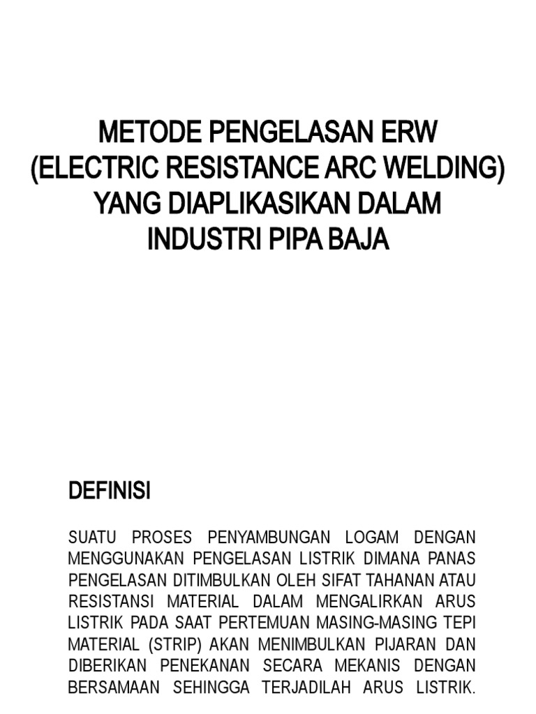 Metode Pengelasan ERW | PDF