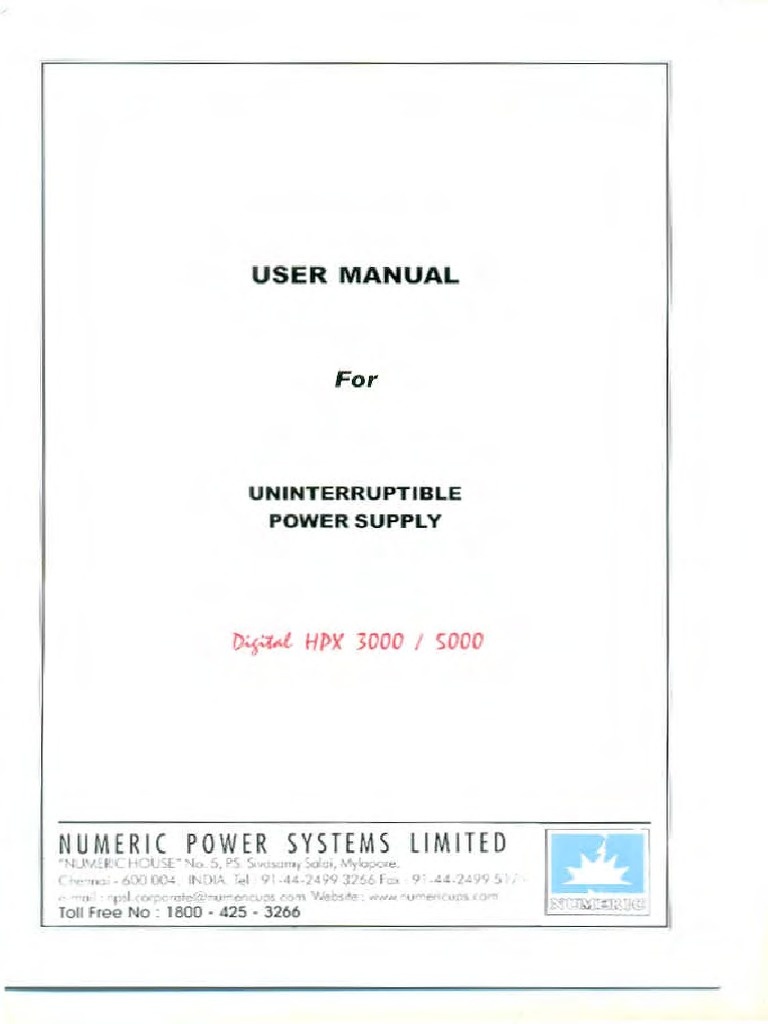 HPX Series User Manual | PDF