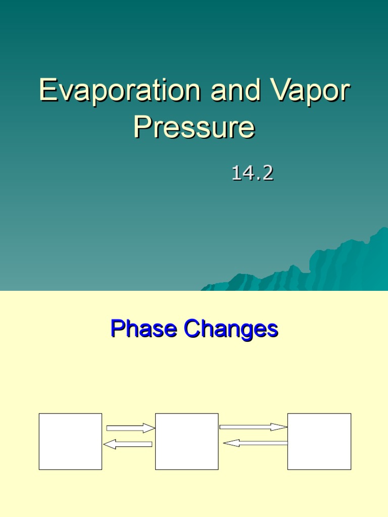14.2 Vapor Pressure and Boiling Points 2009 - 2010 | PDF | Evaporation ...