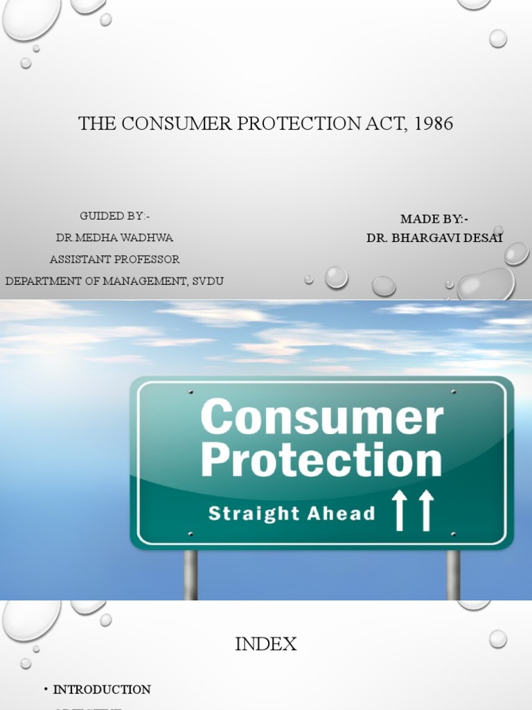 The Consumer Protection Act, 1986 | PDF | Consumer Protection | Hospital