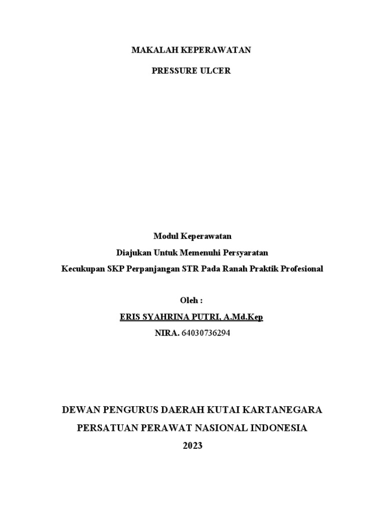 Modul Eris Syahrina Putri Judul Pressure Ulcer | PDF