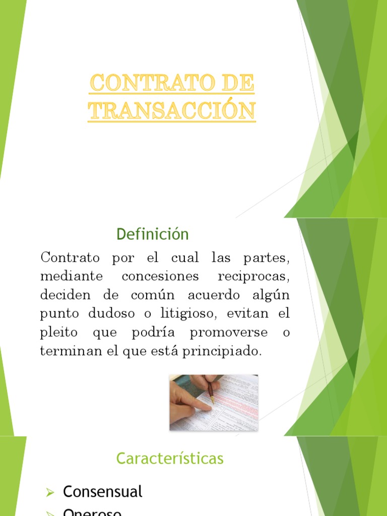 Contrato de TransacciÓn | PDF