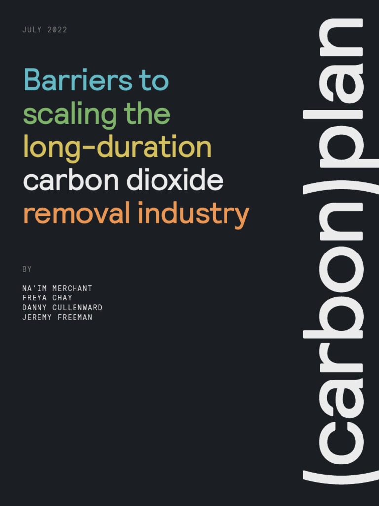 CDR Scale Barriers | Download Free PDF | Carbon Offset