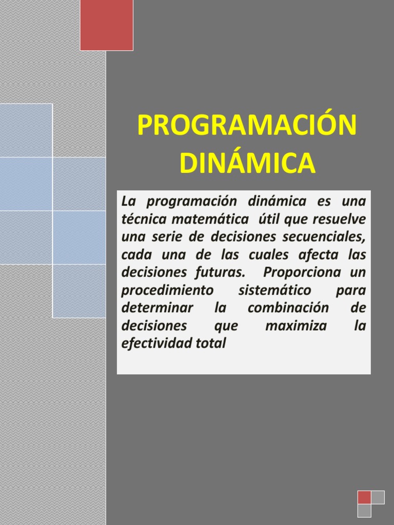 S05 Guia Practica Programacion Dinamica. Deterministica. Probabilistica | PDF | Programación ...