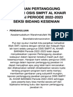 Contoh Laporan Pertanggungjawaban (LPJ) OSIS | PDF | Karier & Perkembangan