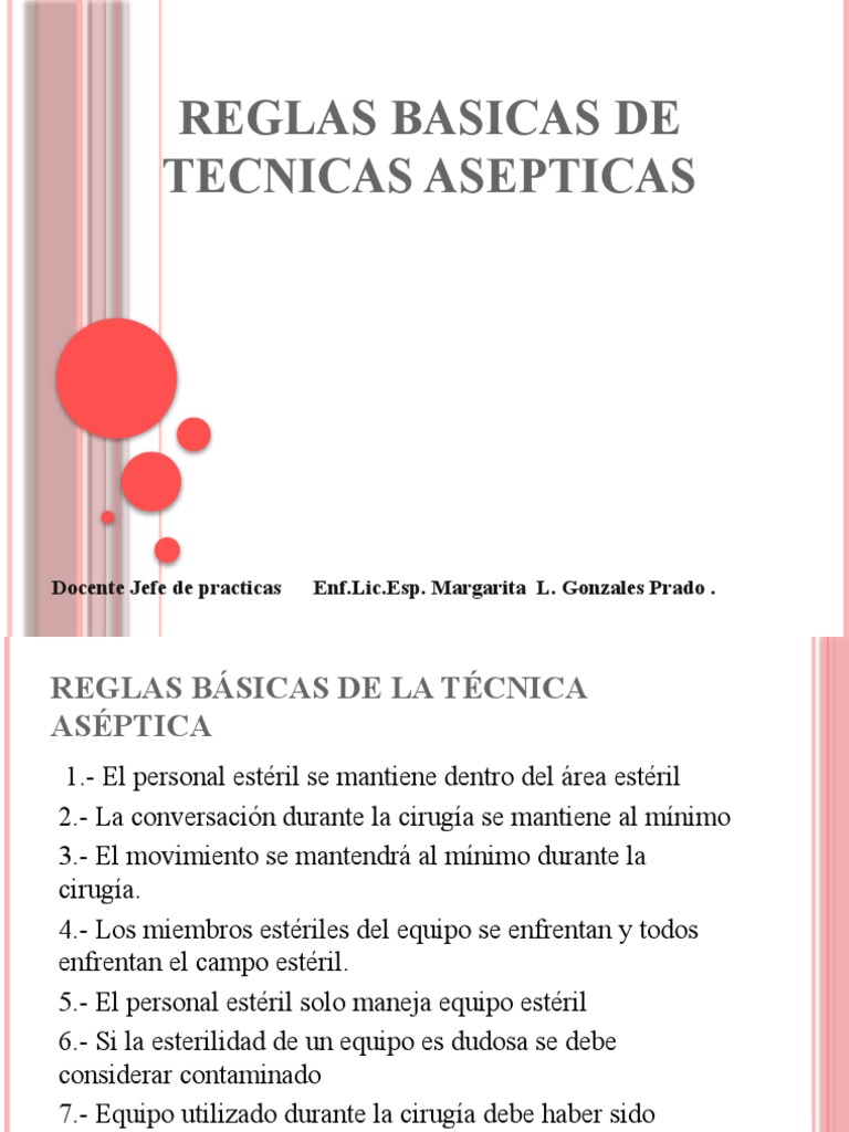 Principios de Tecnicas Asepticas | PDF