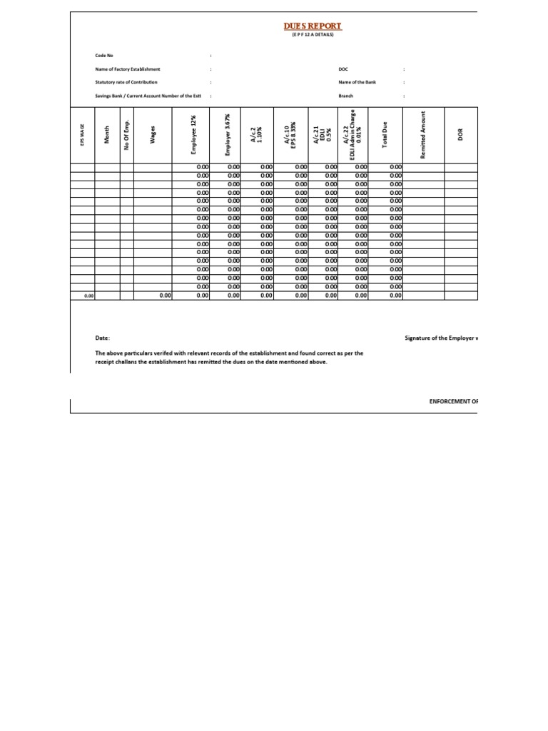 Epf Calculations | PDF