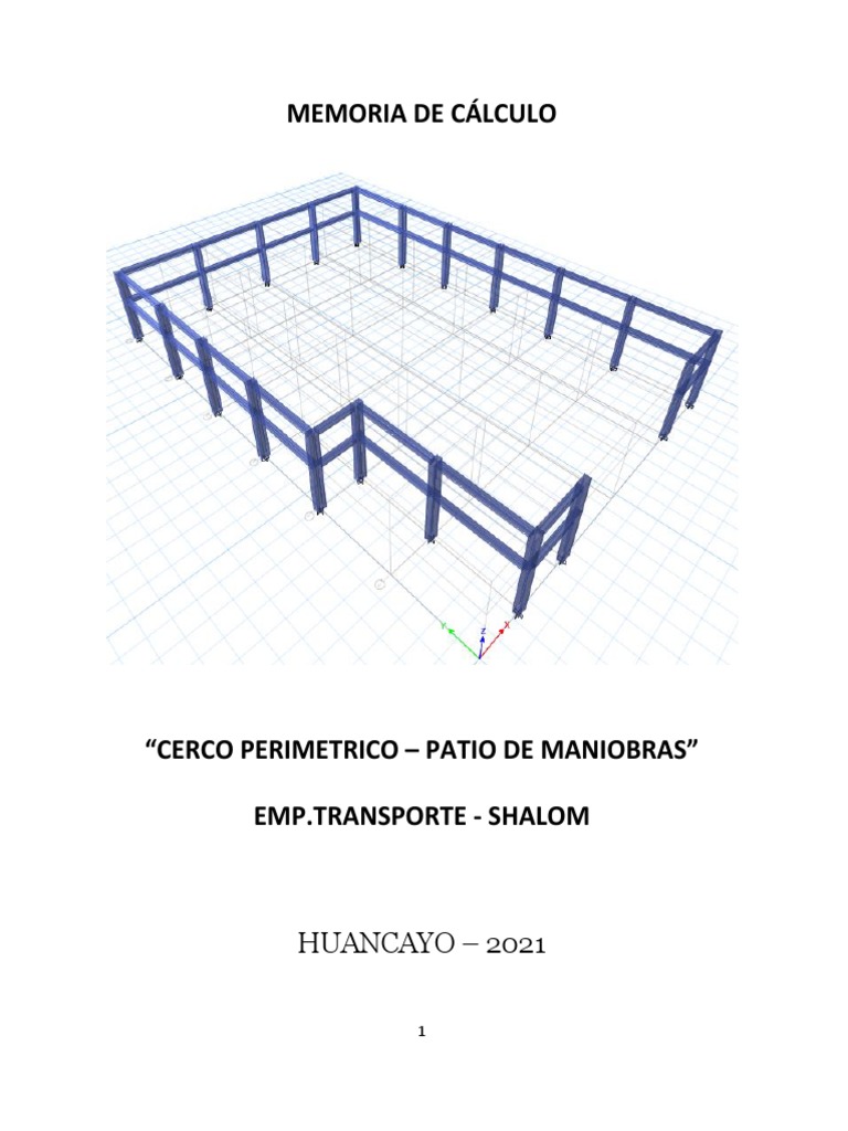 Memoria de Calculo - Cerco Patio | PDF | Hormigón | Fundación (Ingeniería) Memoria de Calculo - Cerco Patio | PDF | Hormigón | Fundación (Ingeniería)