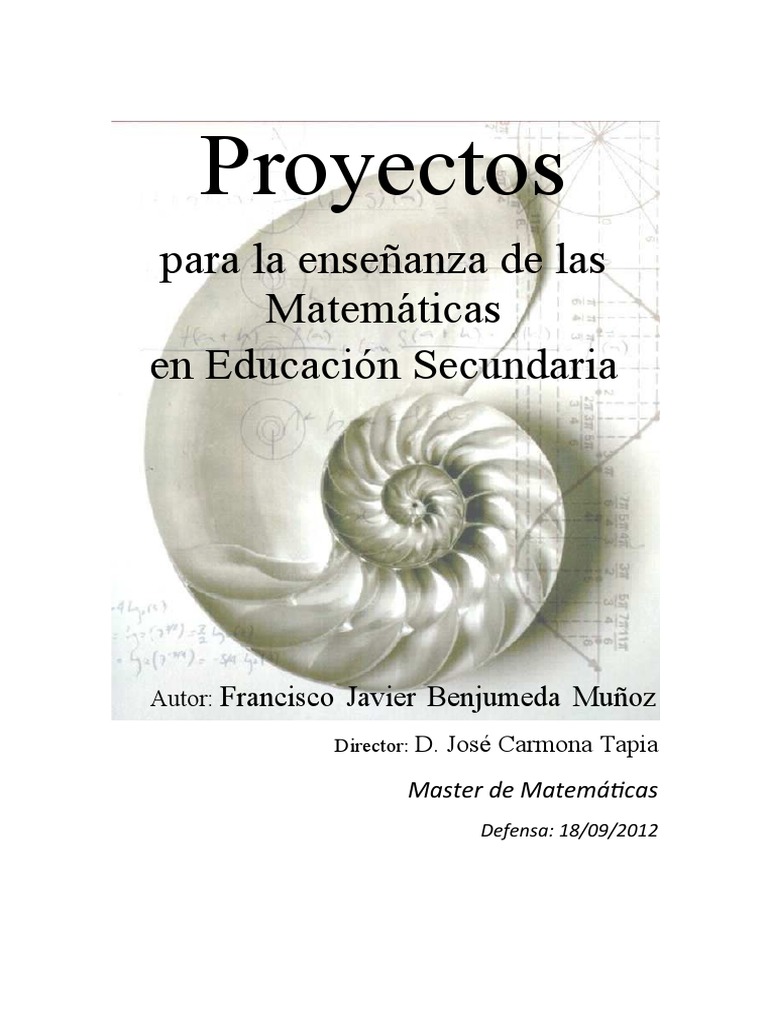 Proyectos Matemáticas Secundaria Benjumeda | PDF | Plan de estudios | Aprendizaje