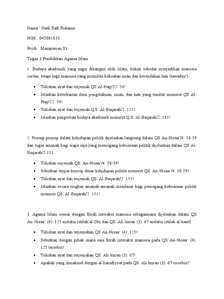 Tuga 3 Sesi 7 PAI | PDF