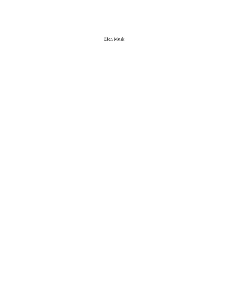 Understanding Elon Musk | PDF | Young Adult