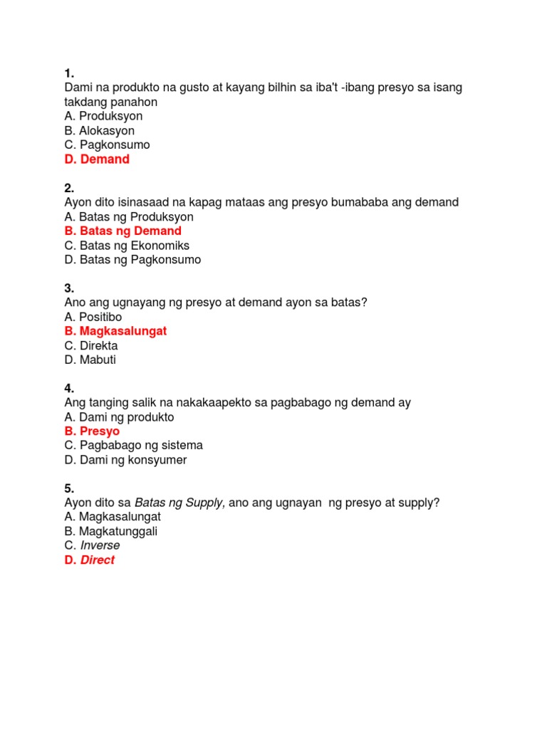 D. Demand: B. Batas NG Demand | PDF