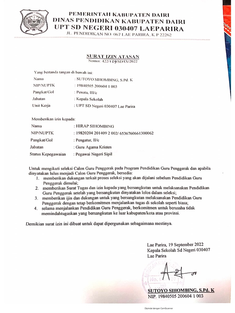 Surat Izin | PDF