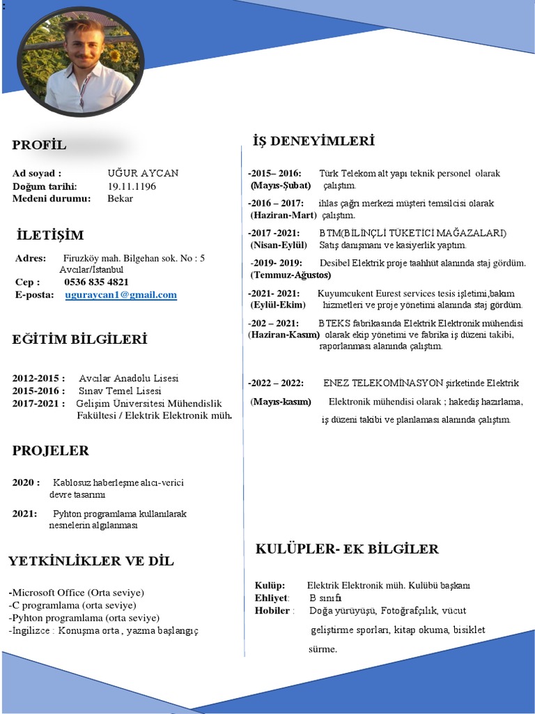 Uğur Aycan CV | PDF