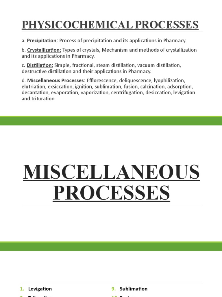 6 (D) Miscellaneous Processes | PDF | Freeze Drying | Phase (Matter)