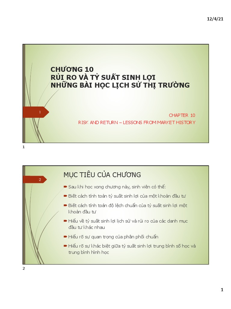 Chapter10 Risk Return | PDF