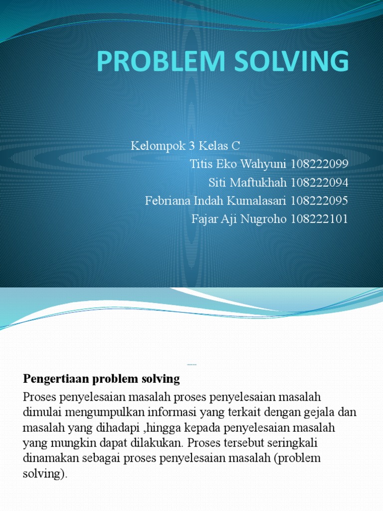 Tugas Bu Widya (PROBLEM SOLVING) Kelas C | PDF