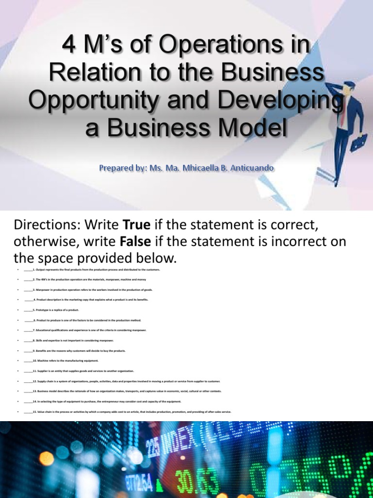 4 M's of Operations in Relation To The | Download Free PDF ...