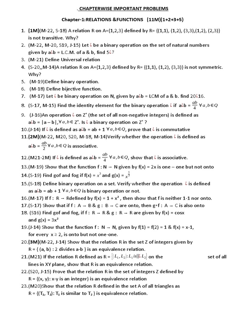 2nd PUC Maths Important Questions | PDF | Plane (Geometry) | Matrix ...