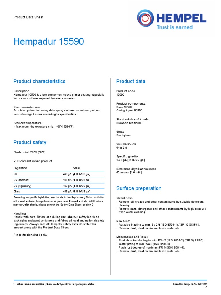 APCS-20B Hempel | PDF | Paint | Specification (Technical Standard)