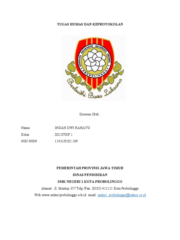 Tugas Dan Fungsi Pokok Keprotokolan Indah | PDF | Karier & Perkembangan ...