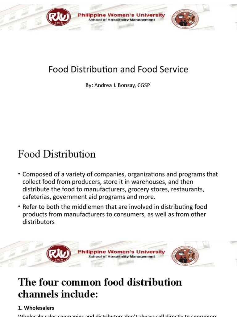 Food Distribution and Service Overview | PDF | Tableware | Foodservice