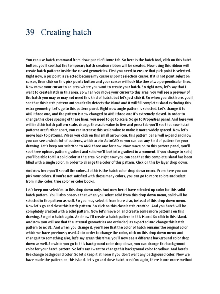 39 Creating Hatch | PDF | Matrix (Mathematics) | Array Data Type