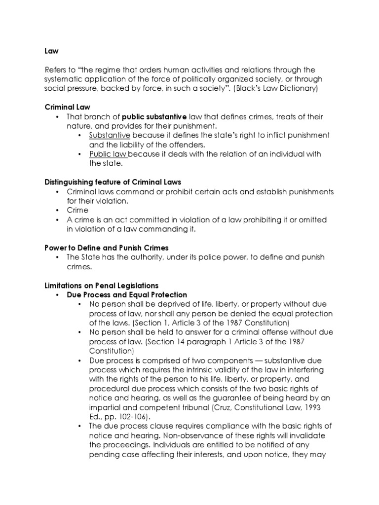 Criminal Law Powerpoint | PDF | Crimes | Crime & Violence