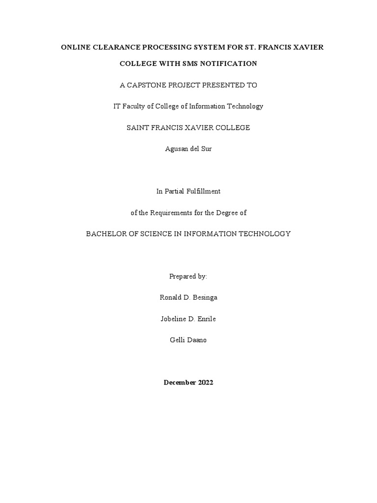 Clearance Processing System For SFXC | PDF | Software Development ...