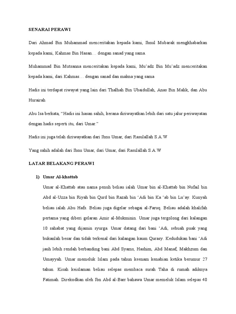 Senarai Perawi | PDF