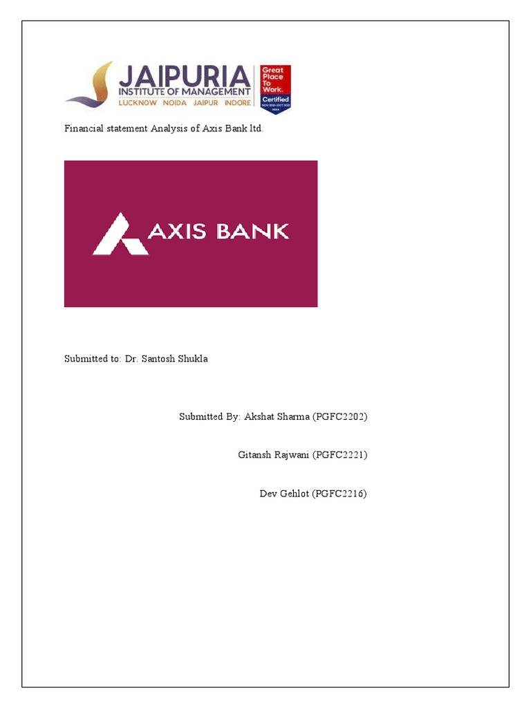 Axis Bank Annual Report.-2 | PDF | Dividend | Stocks
