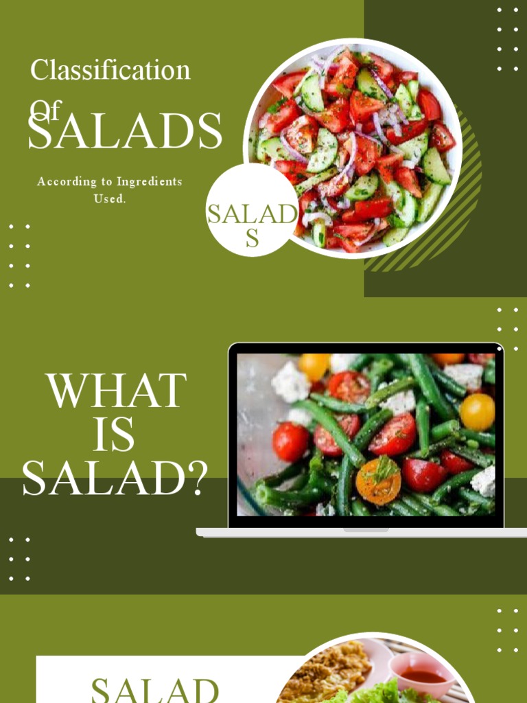 Types of Salads and Ingredients Guide | PDF | Home & Garden | Wellness