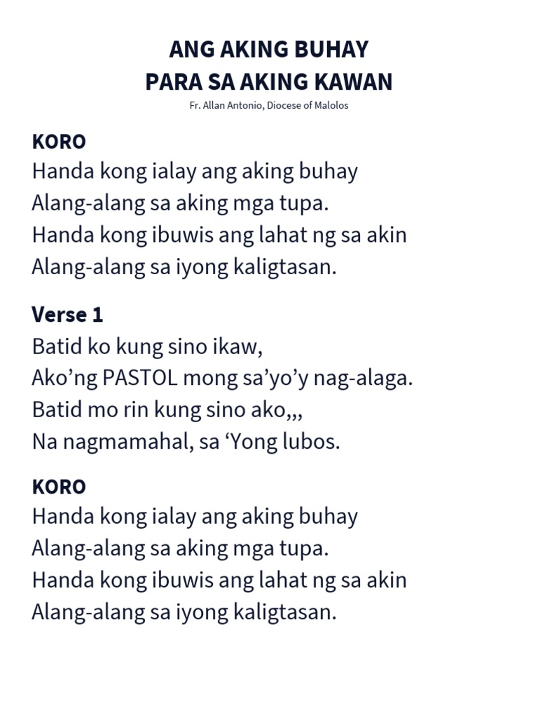 Ang Aking Buhay para Sa Aking Kawan | PDF