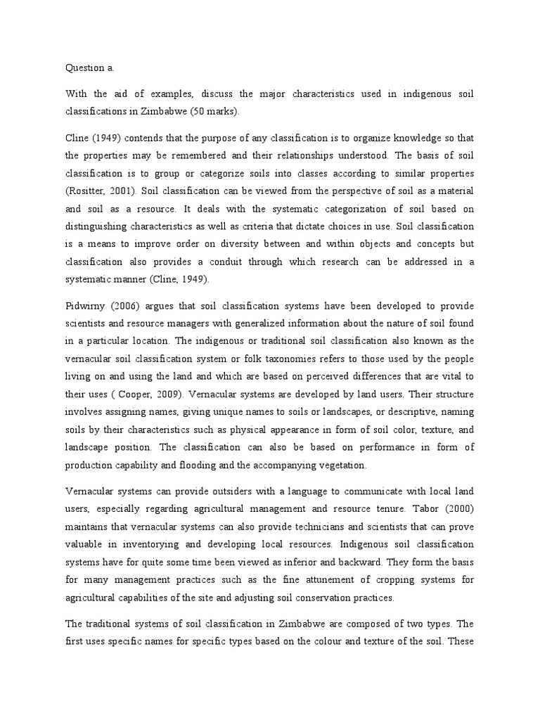 HGES 307 Assignment 1 | PDF | Taxonomy (Biology) | Soil