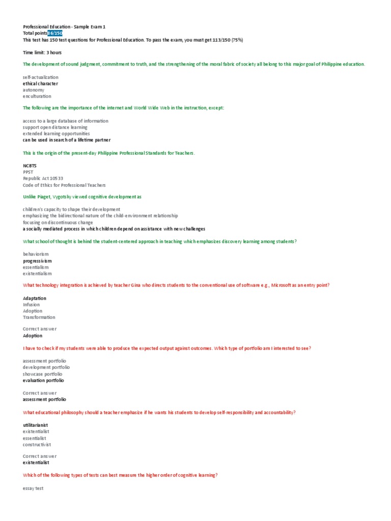 Prof Ed 1 | PDF | Educational Assessment | Id
