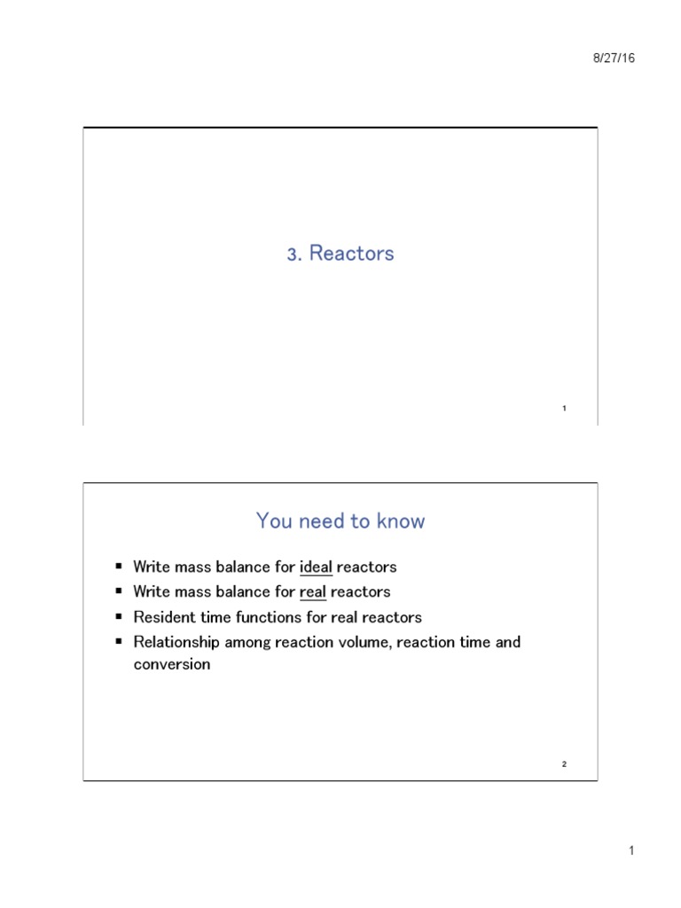 Reactor Kinetics | PDF | Chemical Reactor | Applied And ... Reactor Kinetics | PDF | Chemical Reactor | Applied And ...