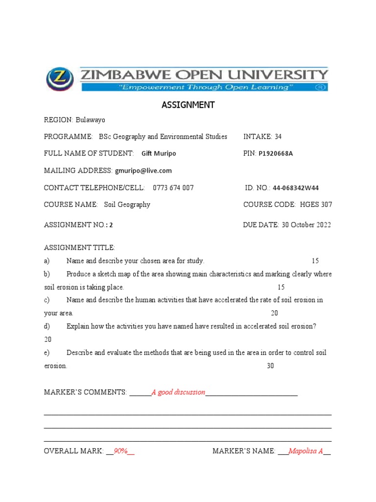 GIFT MURIPO - 1308827 - Assignsubmission - File - HGES307 Assignment 2 ...