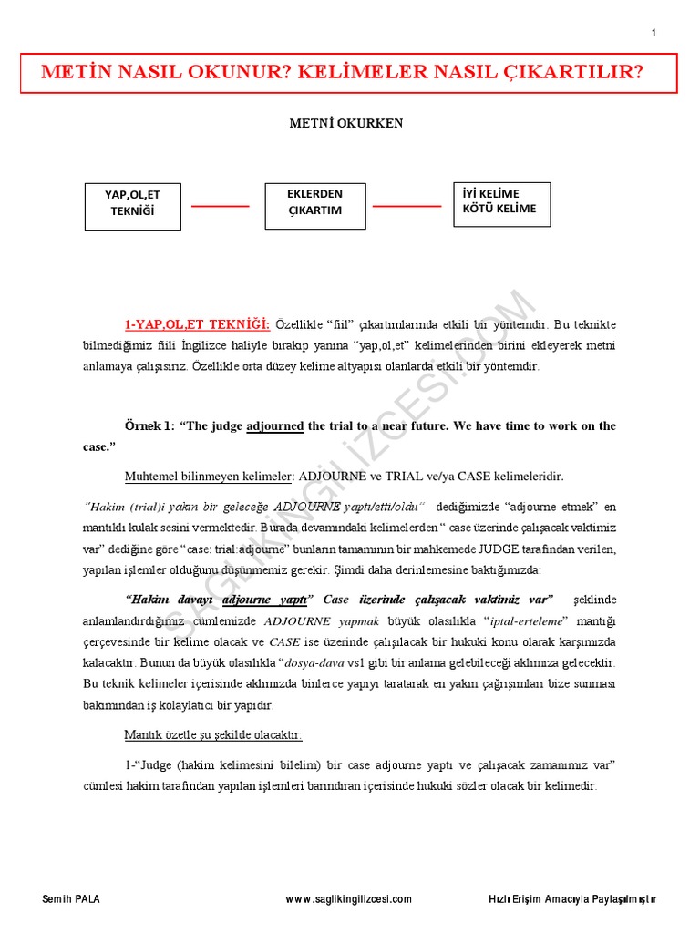 Tipdil Yokdil Kelime Nasil Ogrenilir | PDF Tipdil Yokdil Kelime Nasil Ogrenilir | PDF