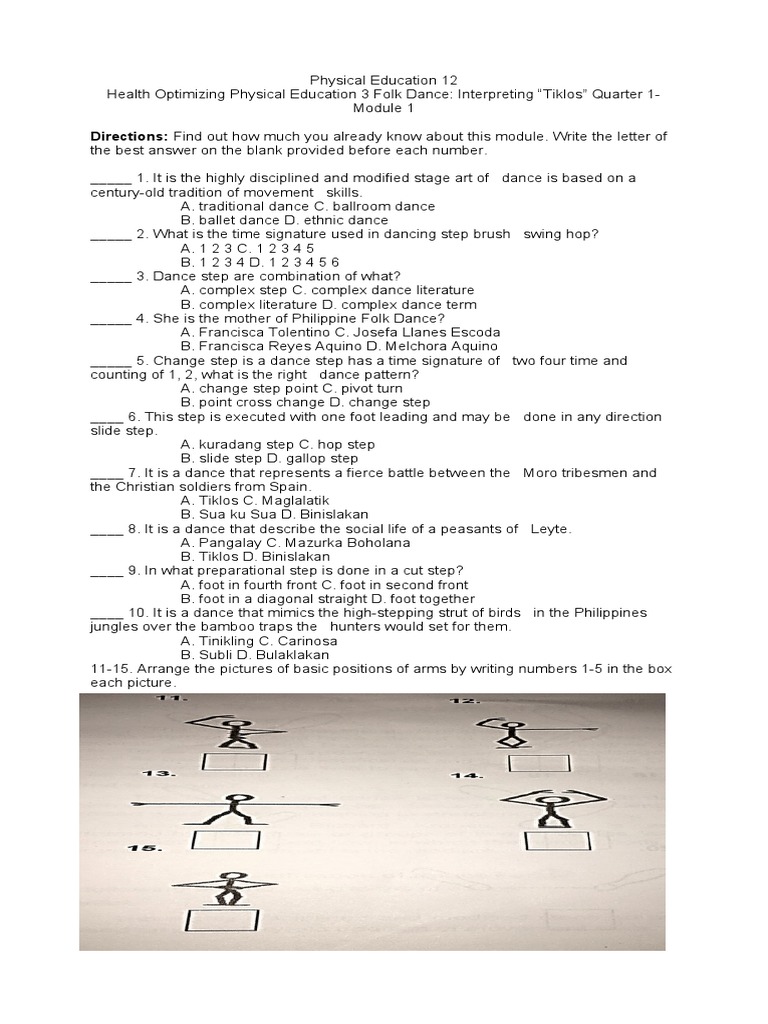 P.E 12 Module 1 | PDF | Dances | Choreography