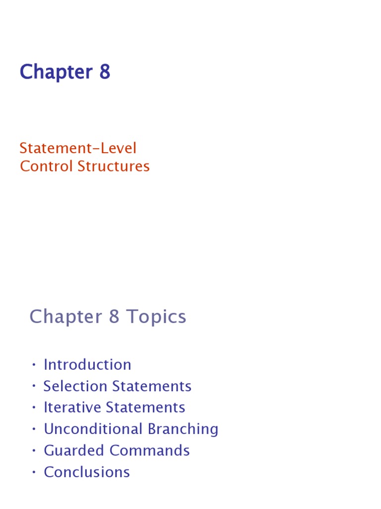 PPL Unit 2 Part 3 Statement Level Control Structure | PDF | Control ... PPL Unit 2 Part 3 Statement Level Control Structure | PDF | Control ...