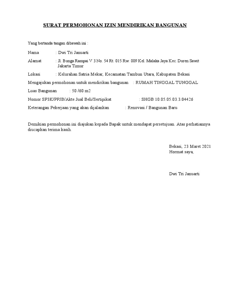 Surat Permohonan IPPT | PDF