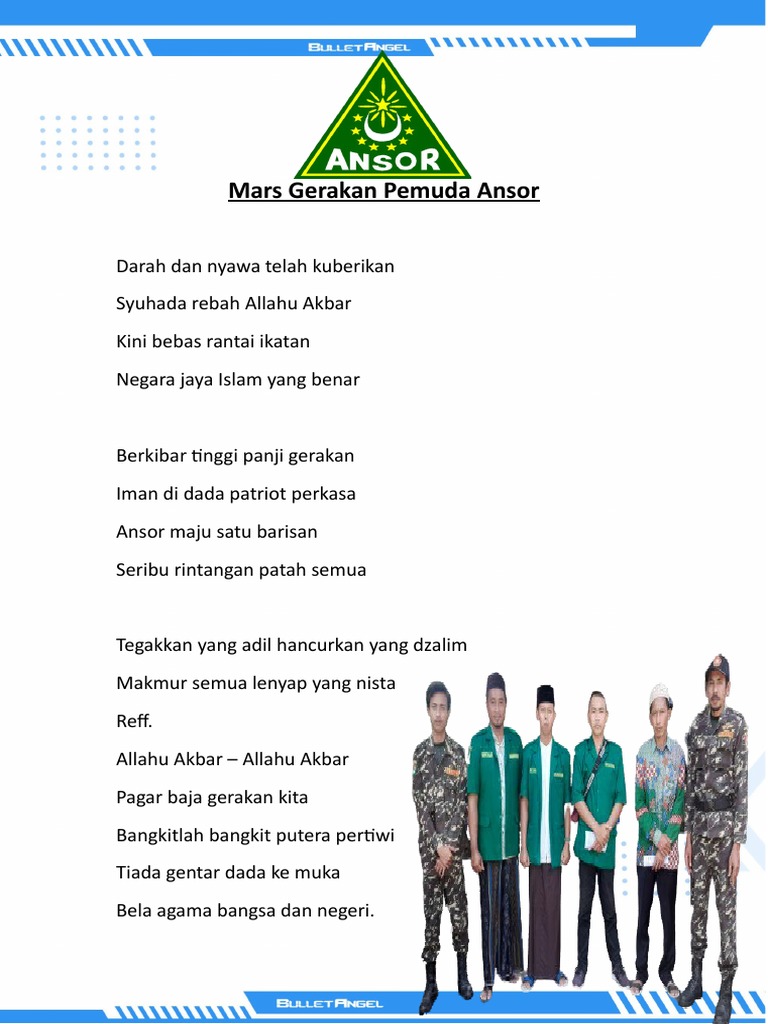 Lirik Mars Gerakan Pemuda Ansor | PDF | Agama & Spiritualitas