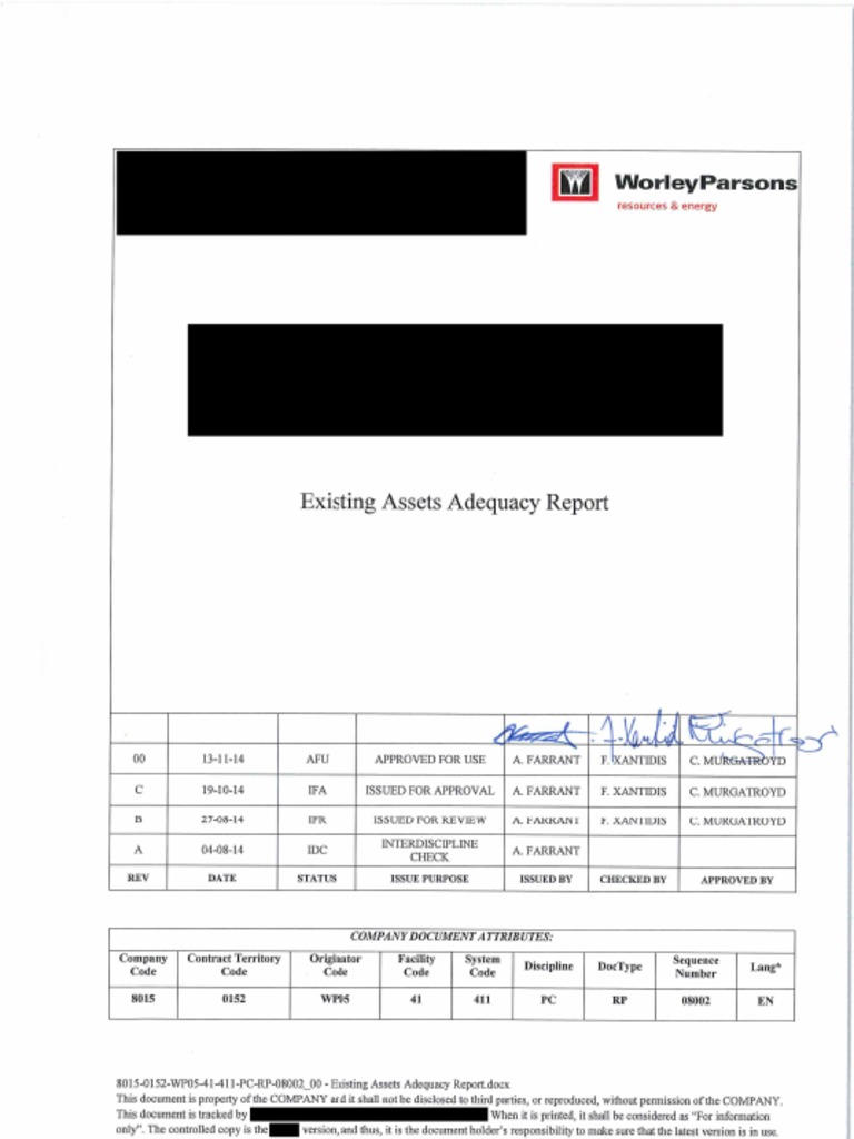 Existing Assets Adequacy Report | PDF | Pump | Chemical Engineering