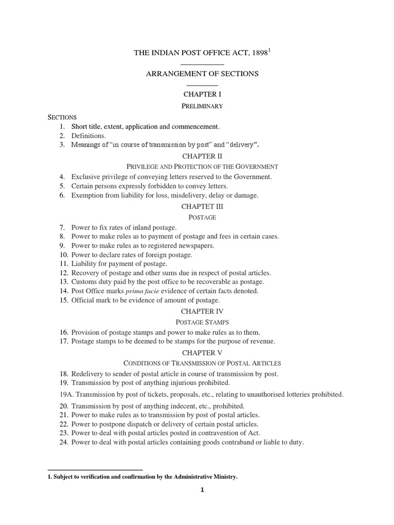 IPO Act 1898 | PDF | Mail | United States Postal Service